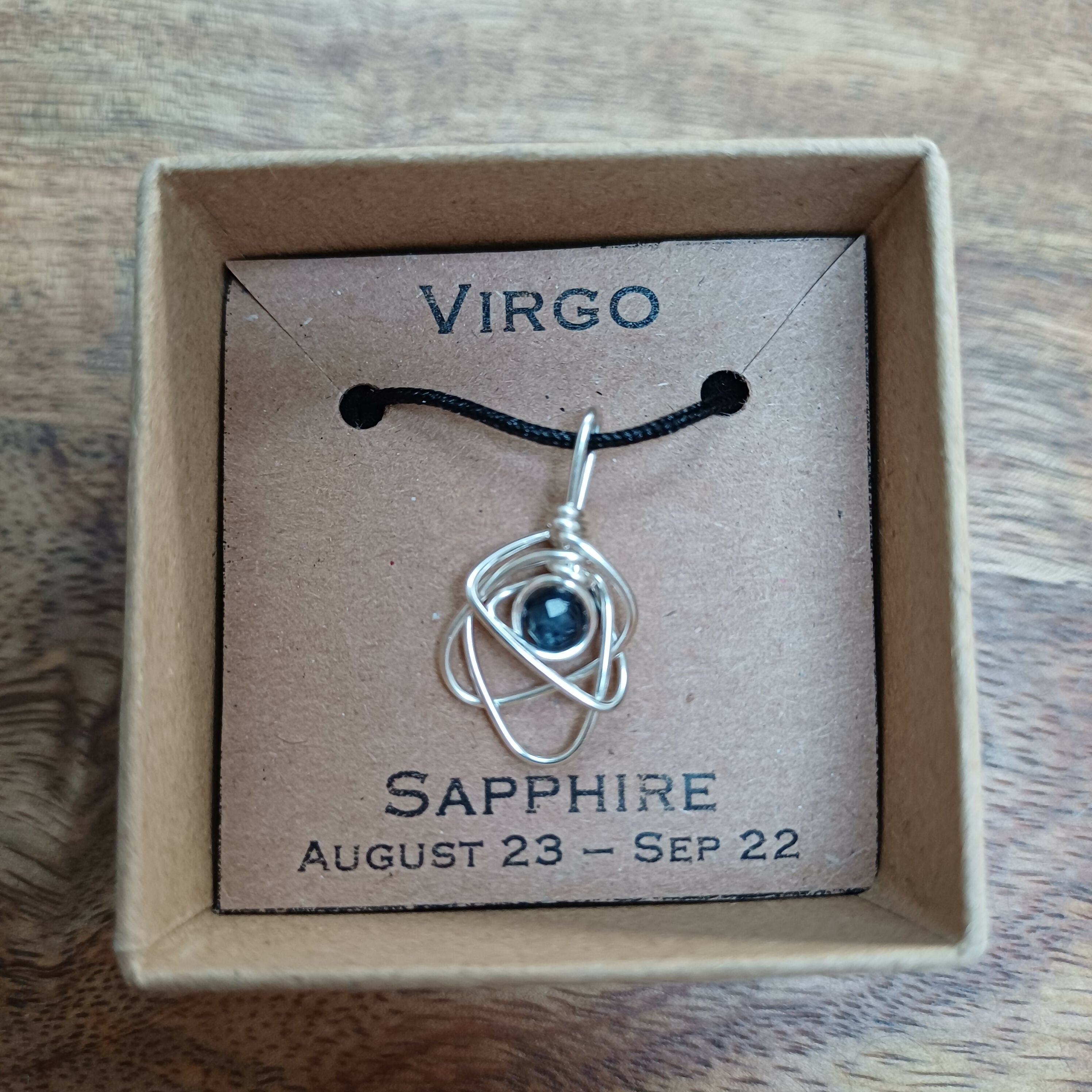 Virgo Sapphire Zodiac Necklace