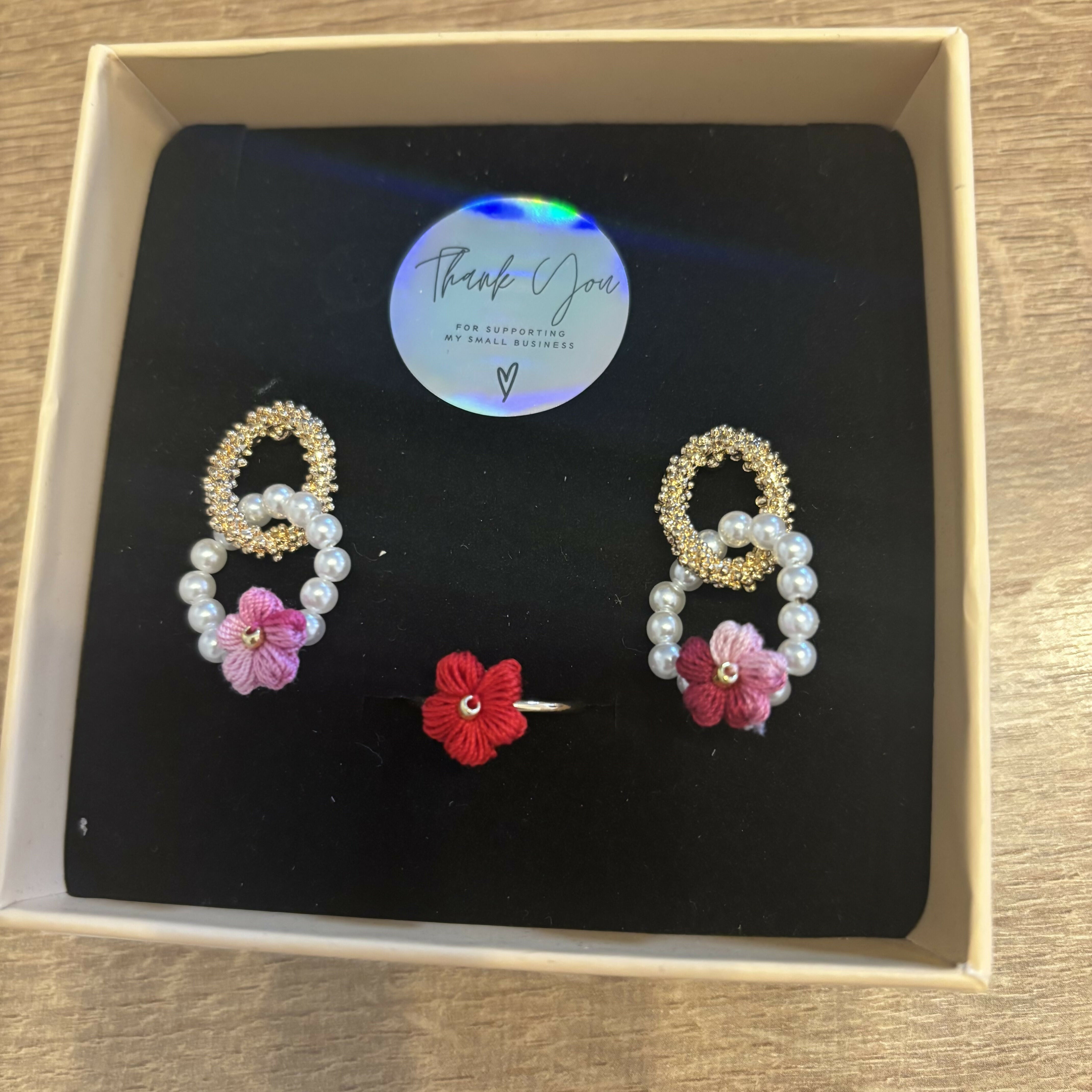 18K Gold Plated Flower Jewellery Set