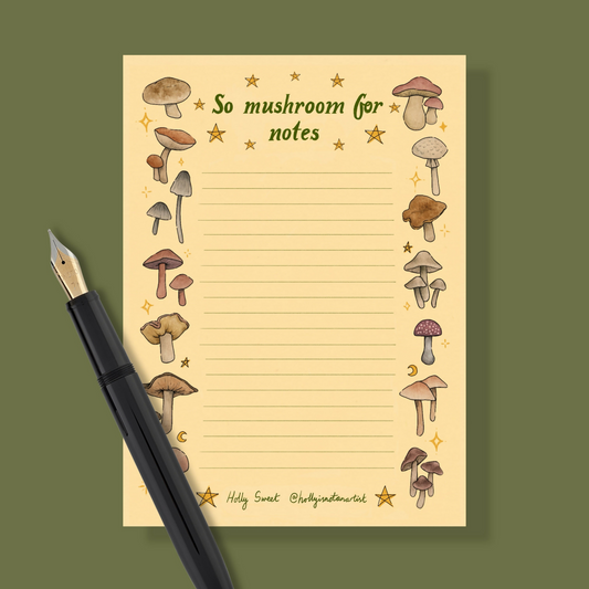 So Mushroom For Notes Whimsical Notepad