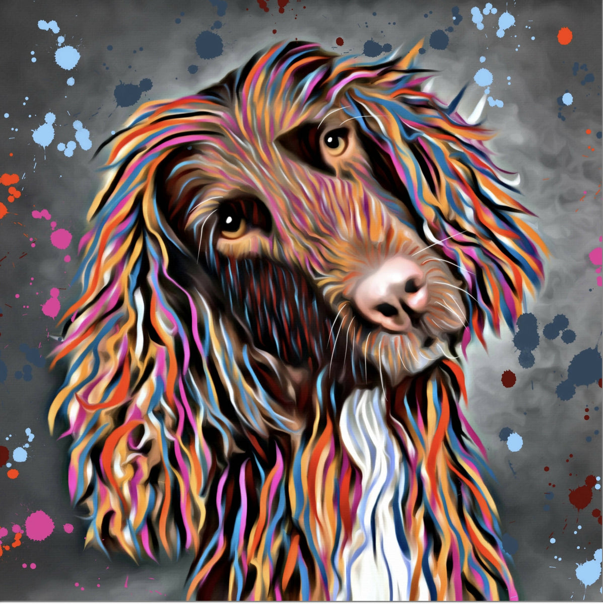 SPROCKER SPANIEL COLOUR SPLASH ART. – Art & Soul
